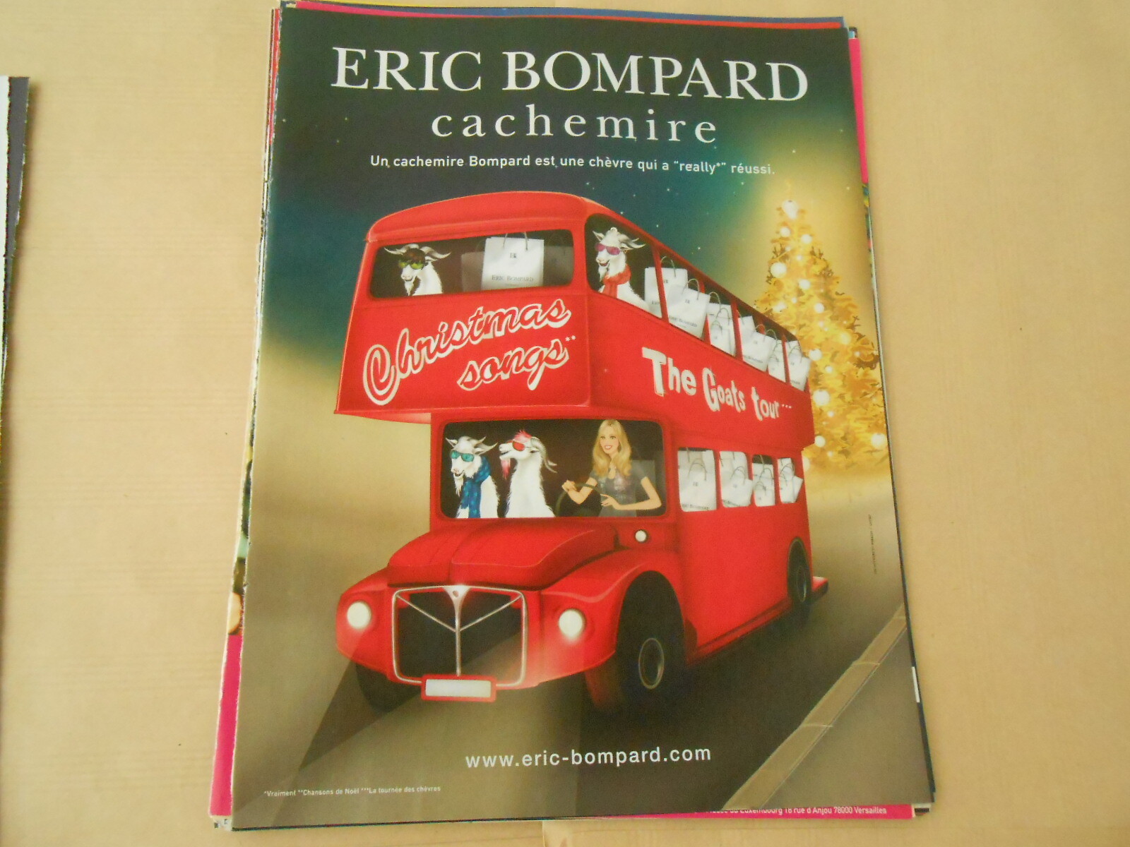 Publicité 2009 Advertising Eric Bompard Cachemire | eBay