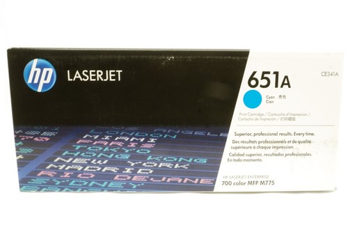 Genuine HP LaserJet CE341A / 651A Cyan Toner for 700 color MFP M775 K ...