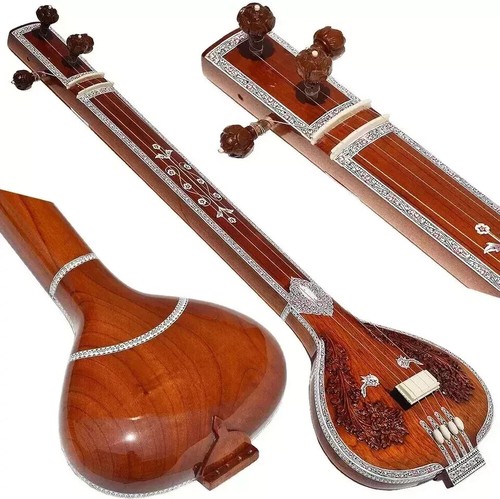 FLAT TAMBURA 4 STRING TANPURA INSTRUMENT INDIAN MUSICAL TUN WOOD ...