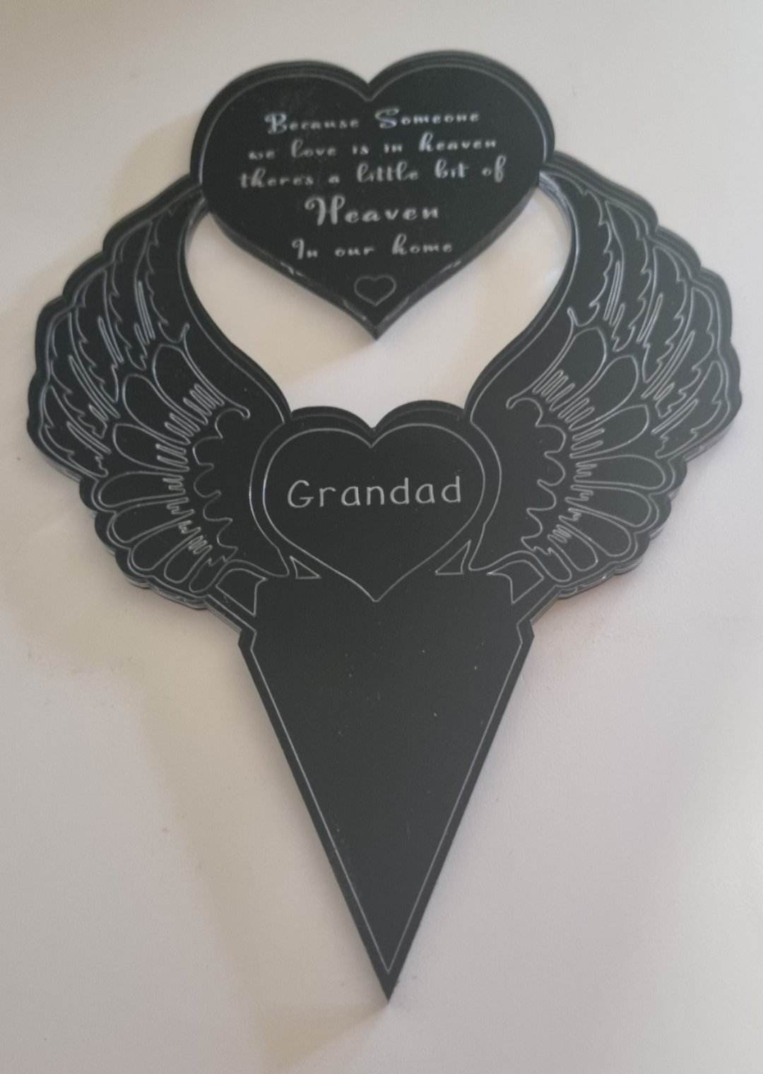 In Loving Memory Gift, Grave Marker, memorial Plaque Personalised angel ...