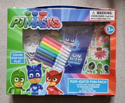 PJ Masks Pop-Outz! Fun Pack Montco Crafts Markers Stickers Activity Set ...