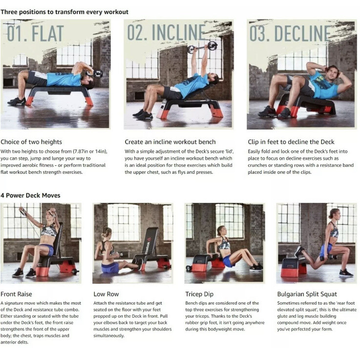 Reebok Professional Aerobic Deck - Black Red (HHBA-REDECK-5) Workout ...