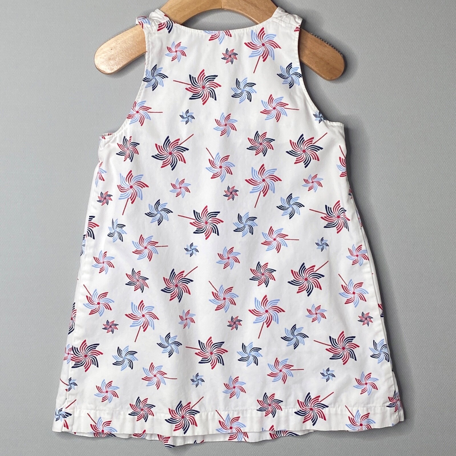 JANIE & JACK Nantucket Nostalgia Red White Blue Pinwheels Dress Girls ...