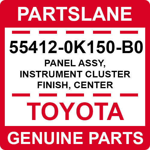 55412-0K150-B0 Toyota OEM Genuine PANEL ASSY, INSTRUMENT CLUSTER FINISH ...