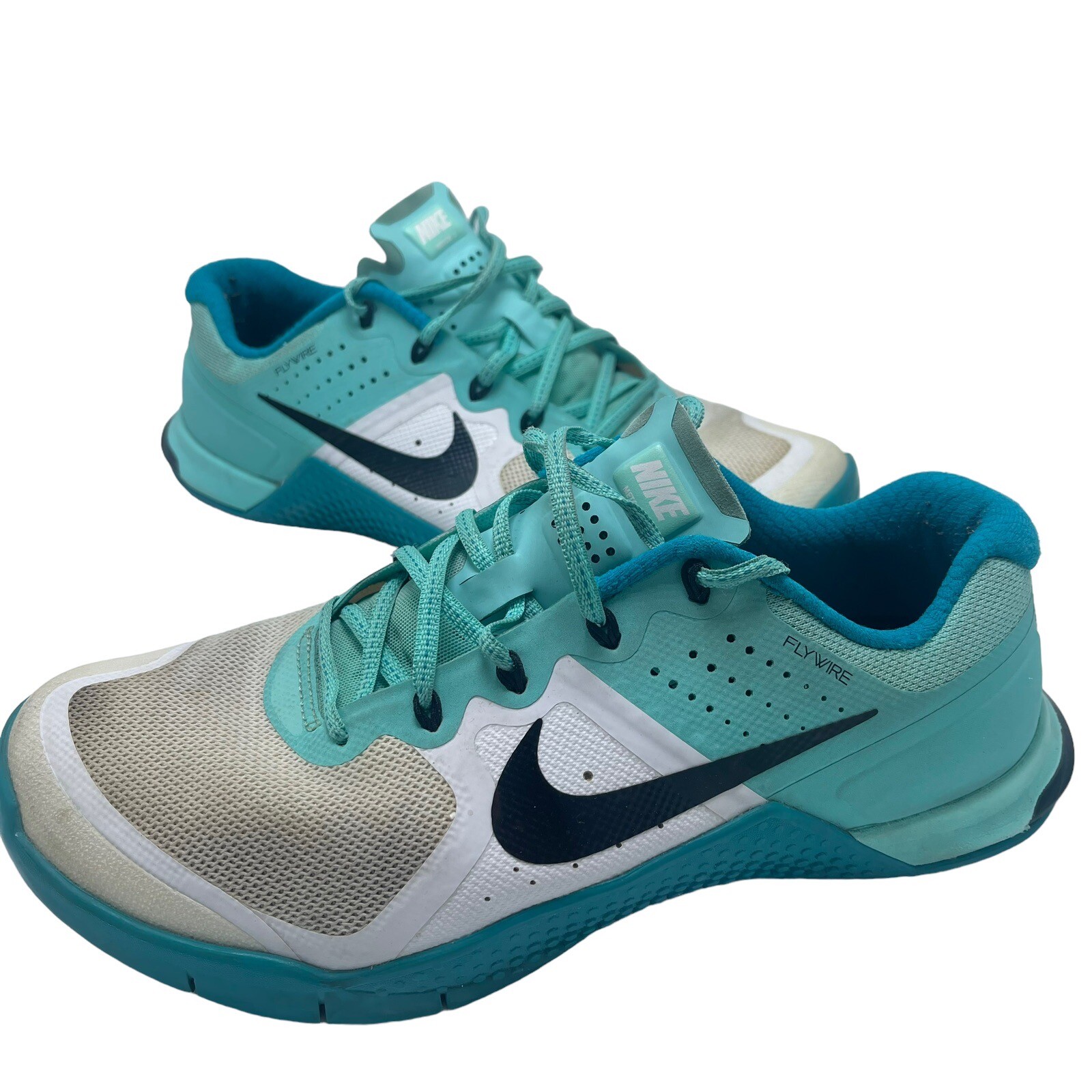 Nike Flywire Womans Blue & White Athletic Running Sho… - Gem