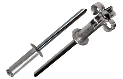 QTY 1000 Peel Rivet 4.8mm (3/16) Grip 11mm / 17.5mm Shell Aluminium ...