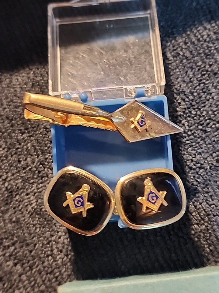 Lot Of Vintage Masonic Lodge Pins Tie Clip And Cufflinks 10k 14k 925 ...