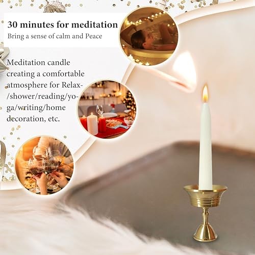 30 Minute Meditation Candle Jasmine Scented Mini Taper Candles with ...