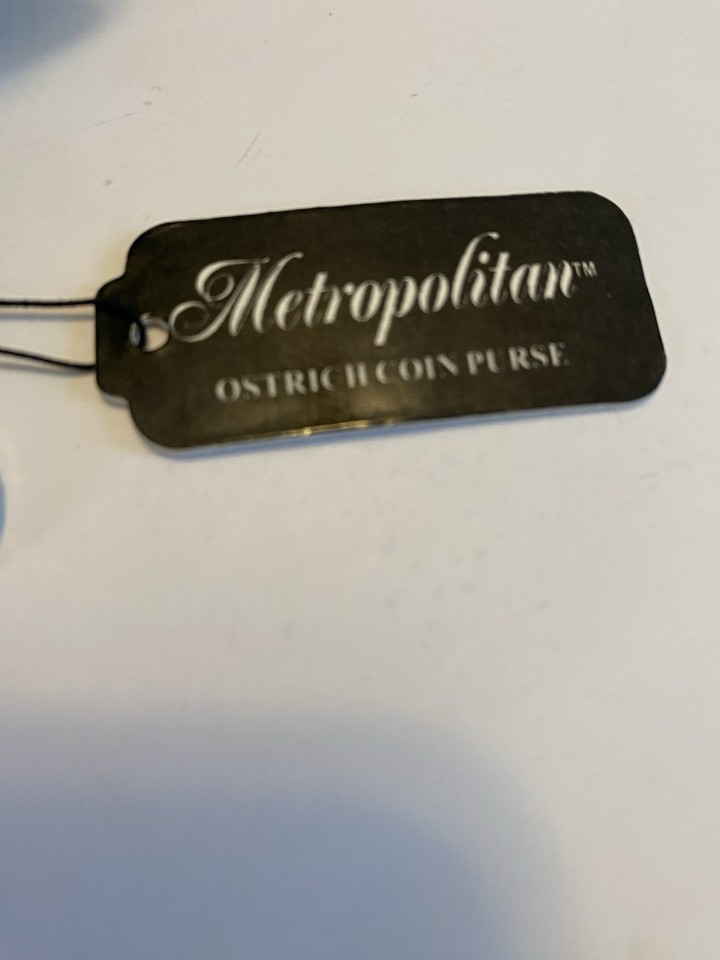 New Metropolitan Faux Ostrich Money COIN PURSE Ball-Clasp Key Chain ...