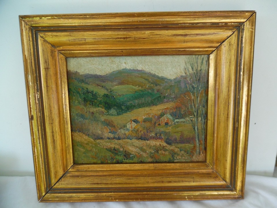 American Mary Shepard Klar 1930's Impressionist Landscape Conway MA Oil ...