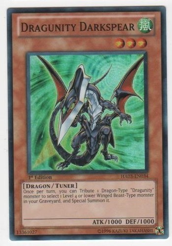 Dragunity Darkspear - HA03-EN034 - Super Rare - 1st Edition Near Mint ...