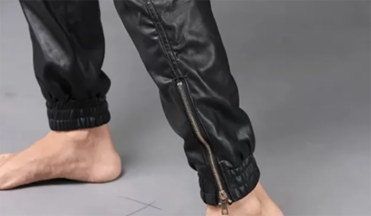 Men's Real Cowhide Leather Sweatpants Jogging / Workout Pants / Casual ...