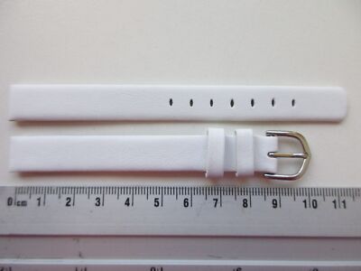 White XL unstitched untapered 12 MM leather watch band strap | eBay