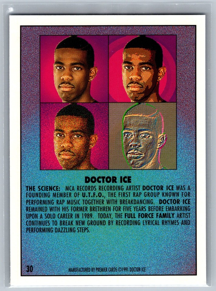1991 The Rap Pack Series One Doctor Ice #30 Trading Card | eBay