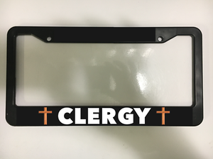 CLERGY RELIGIOUS CHRISTIAN CHURCH CATHOLIC JESUS Black License Plate ...