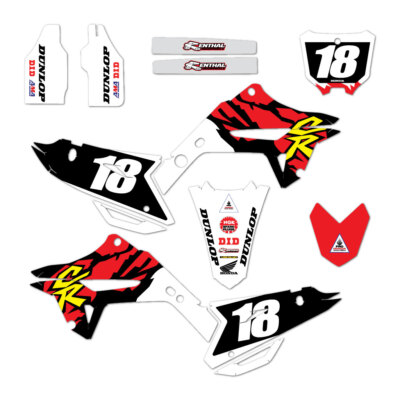 RETRO HONDA NEW 2022 POLISPORT RESTYLE GRAPHIC KIT CR125 CR250 2002 ...