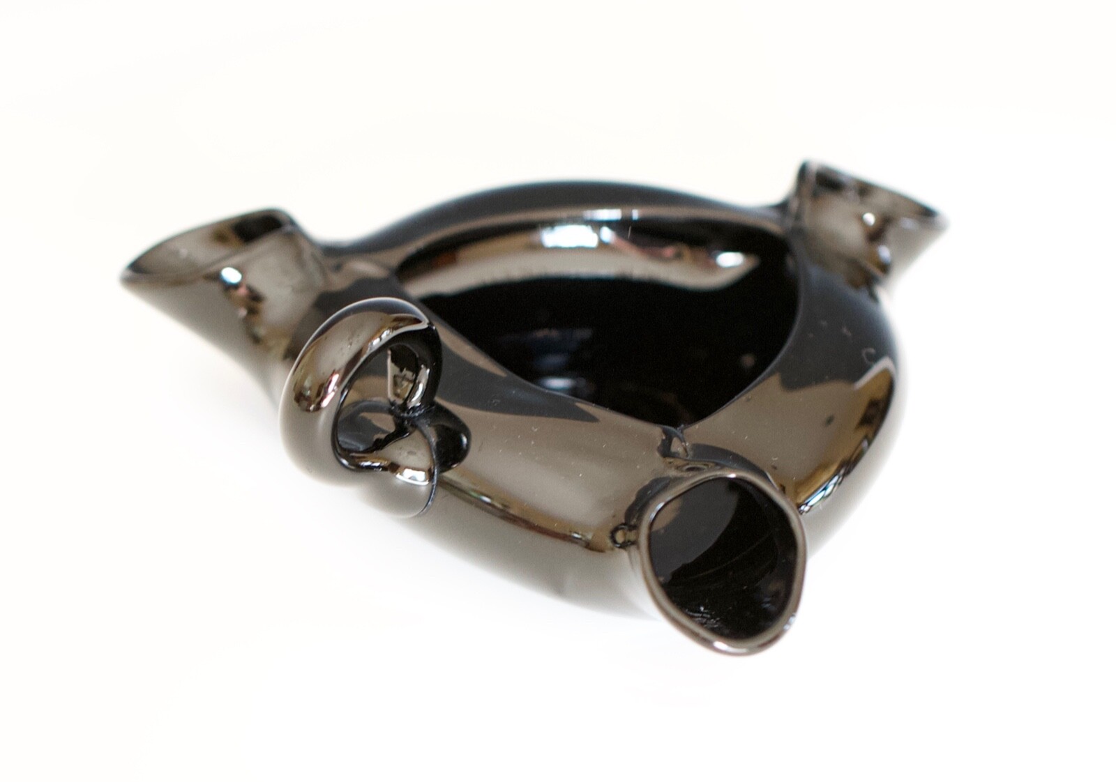 CARDER STEUBEN Mirror Black ashtray - Superb Condition - Acid Stamp ...