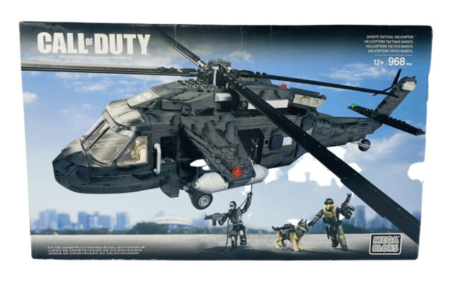 Mega Bloks Call Of Duty Ghost Tactical Helicopter Interlocking Blocks ...