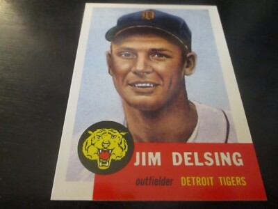 jim delsing (detroit tigers - of) 1953 TOPPS ARCHIVES reprint card #239 ...