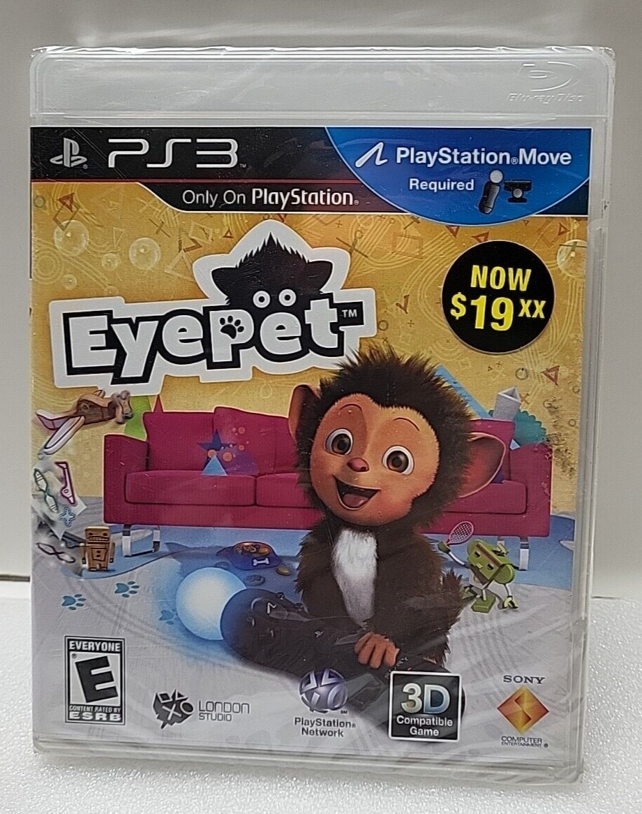 EyePet PS3 PlayStation 3 Brand New Factory Sealed Kids Game Move Game ...