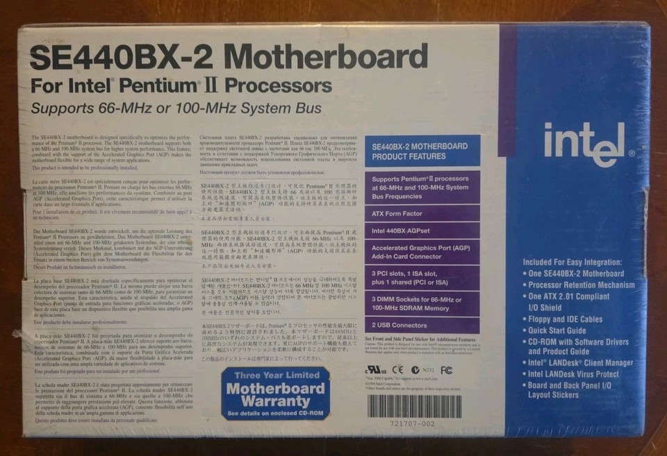 intel se440bx-2 Motherboard Brand new Sealed | eBay