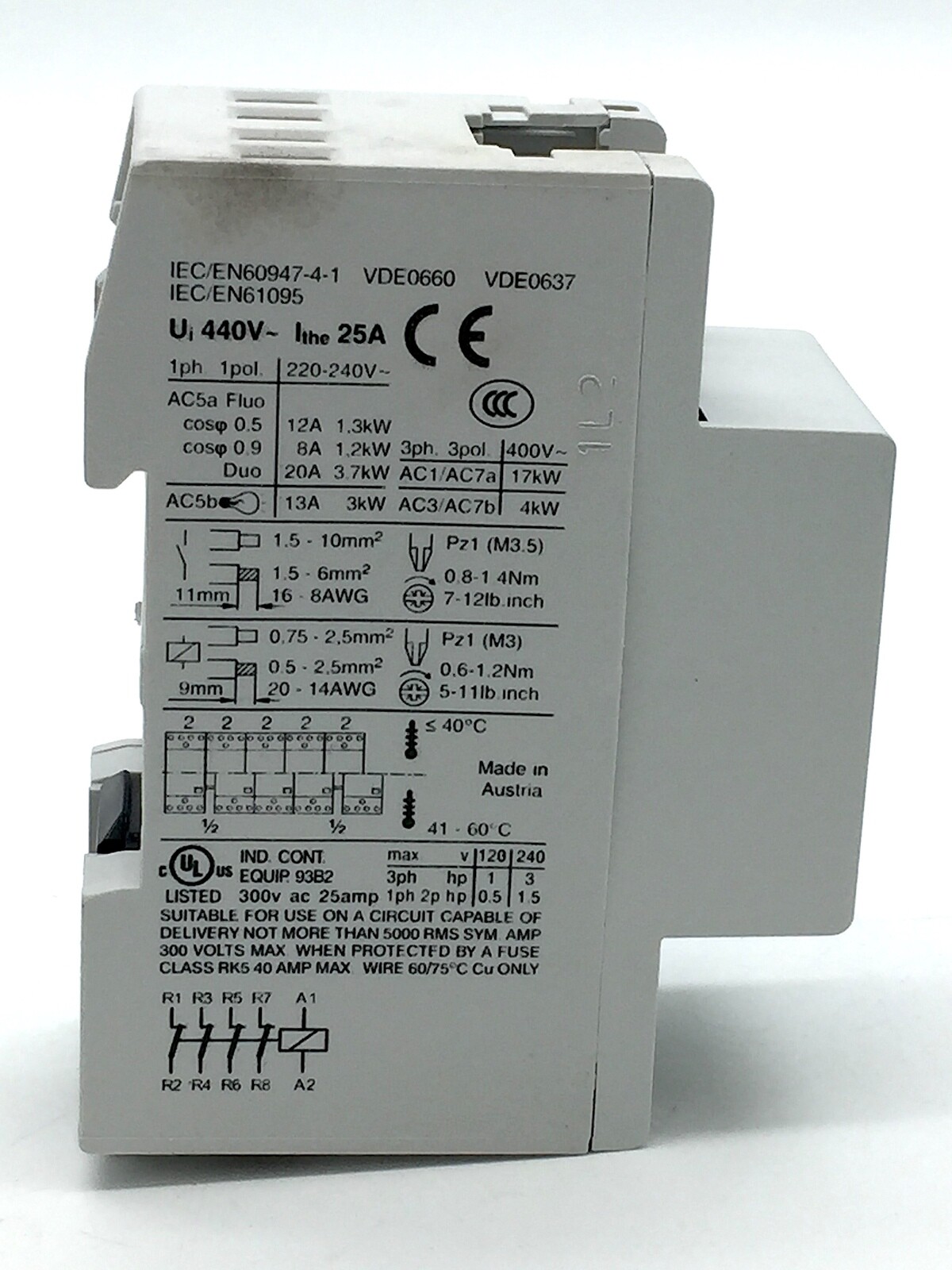 EATON Z-SCH230/25-04 Installation Contactor 4 Pole 4NC 230VAC 25A ...