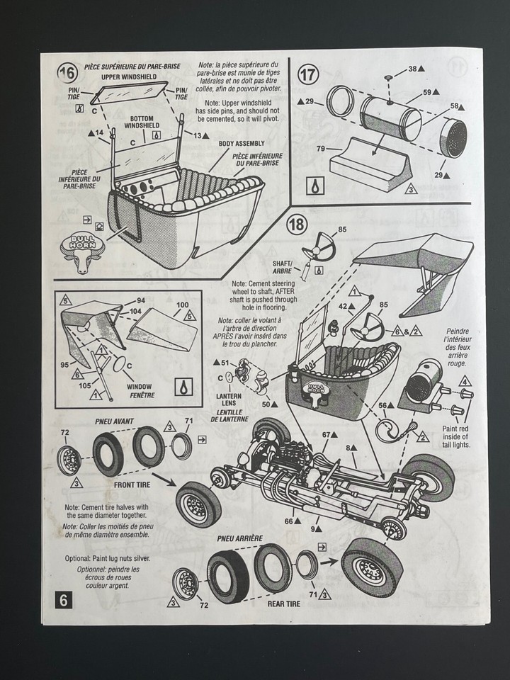 The Lindberg Line Bull Horn Model T Hot Rod Original Model Kit ...