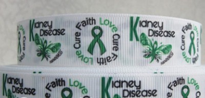 Kidney Disease Awareness grosgrain ribbon hair bows key chains lanyards ...
