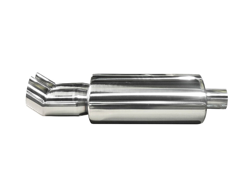 TWIN TIP STAINLESS STEEL SPORTS PERFORMANCE UNIVERSAL EXHAUST BACK BOX ...