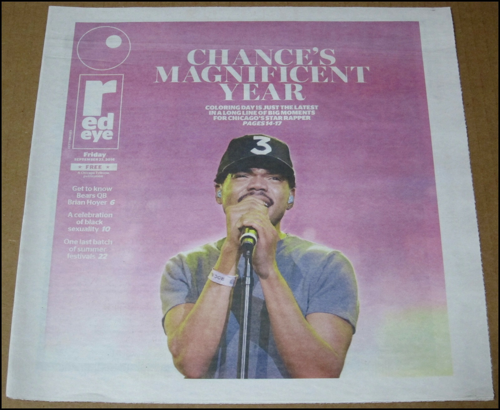 9/23/2016 Red Eye Chicago Newspaper Chance The Rapper Coloring Book | eBay