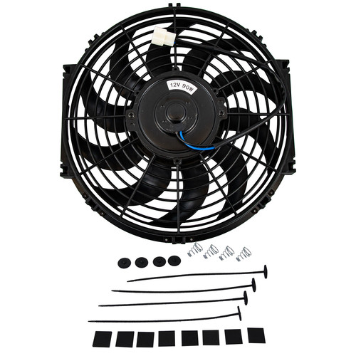12" Radiator Intercooler 12Inch 90w 12V Reversible Electric Thermo Fan ...