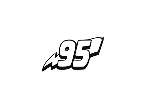 Cars Lightning McQueen 95 Vinyl Decal Sticker -Multiple Colors & Sizes ...