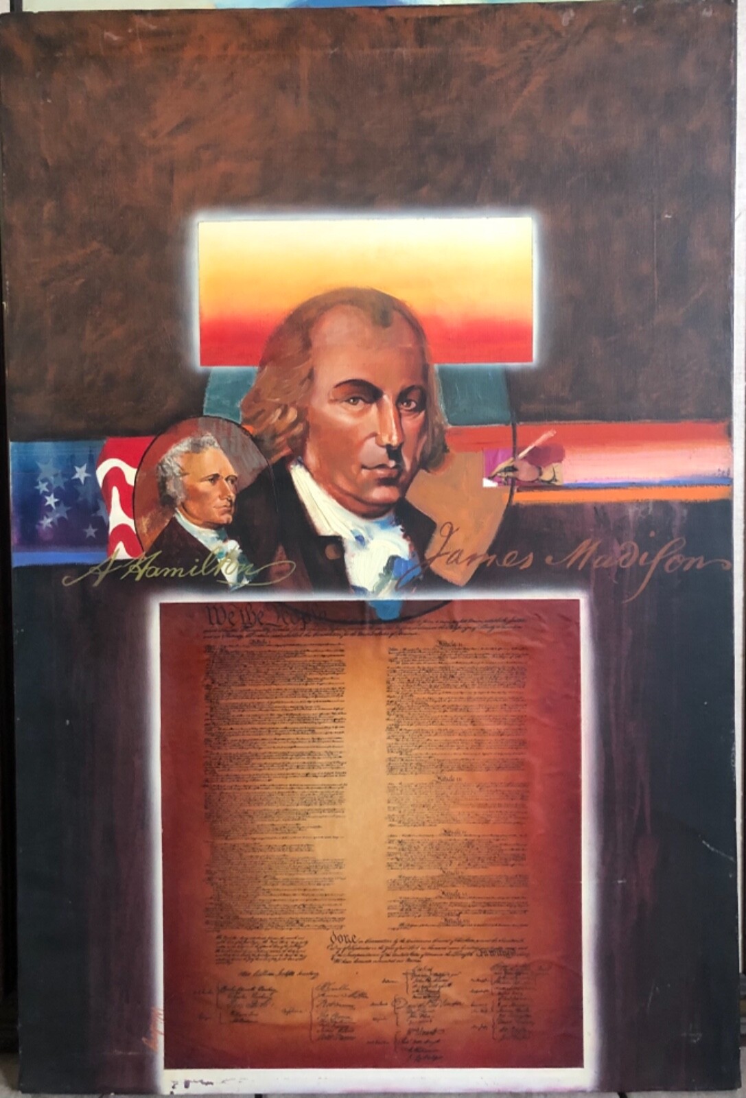 Idaho/Utah Artist Larry Winborg group of three original mixed media ...