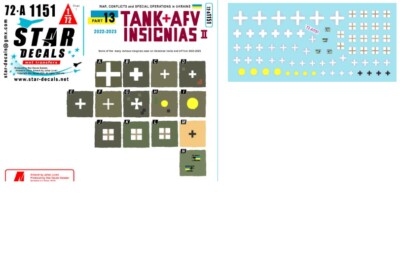 Decals for 1/72 War in Ukraine # 13. Generic Ukrainian Tank AFV ...