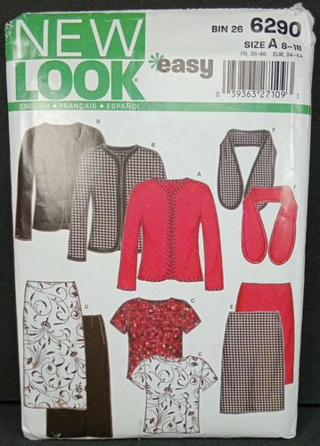 Jacket Skirt Top Wardrobe Plus Size 8-18 Uncut Pattern Simplicity Easy ...