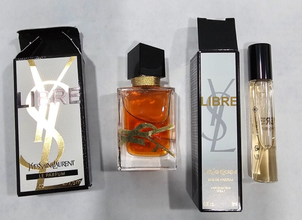 YSL LIBRE Le Parfum 0.25oz/7.5ml & Libre Eau de Parfum 0.1oz/3ml New in ...