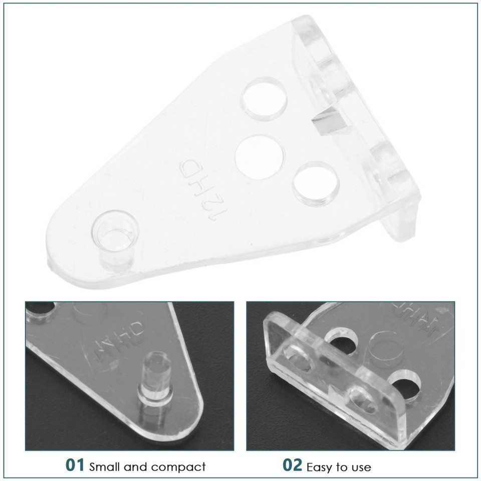 10 Pcs Plastic Blinds Bottom Bracket Clear Mini Clip Hold down Brackets ...