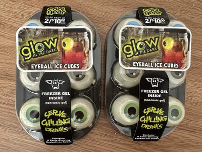 2 Sets of 6 Cool Gear Glow In The Dark Eyeball Ice Cubes NEW, RARE! | eBay