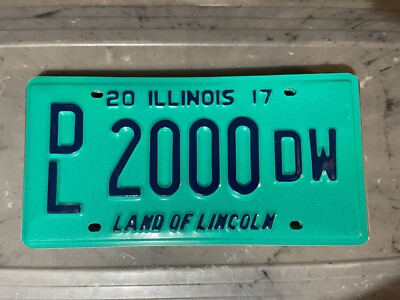 ILLINOIS DEALER LICENSE PLATE 2017 17 DL 2000 DW TURQUOISE | eBay