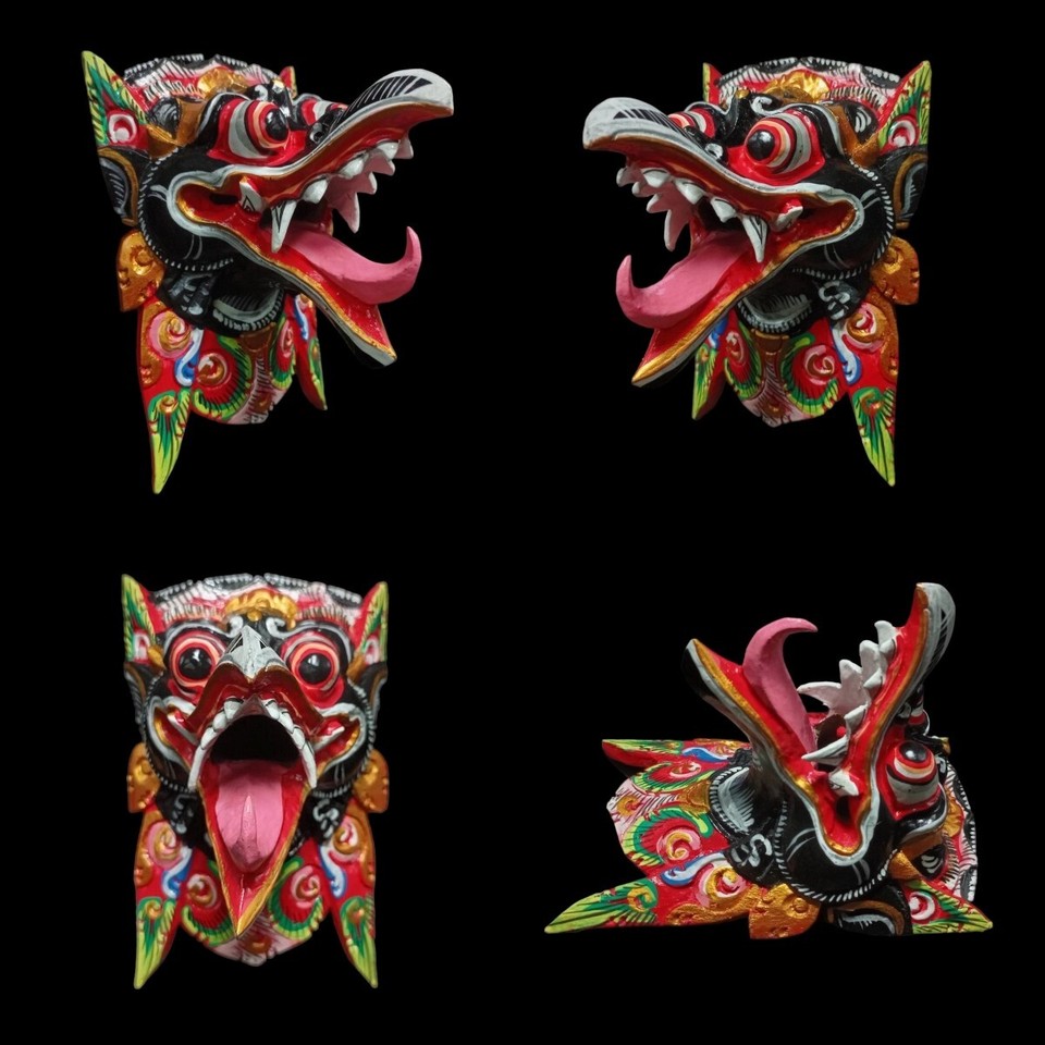 Black Garuda Bird Indonesia Balinese Mask Hinduism Wood Carved Wall Art ...