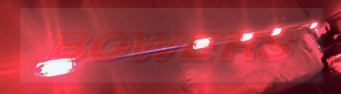 10x 12V/24V FLUSH FIT RED LED MARKER LAMPS/LIGHTS KELSA BAR TRUCK VAN ...