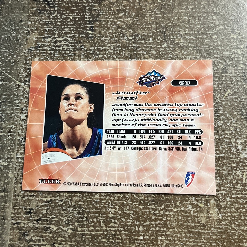 2000 Ultra WNBA #20 Jennifer Azzi Utah Starzz | eBay