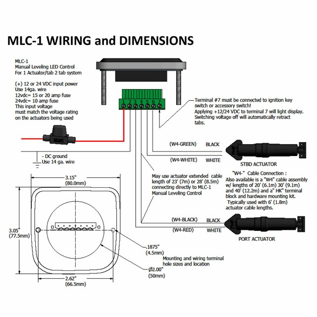 LECTROTAB LED Oval Panel Control for Trim Tabs Setr-61 Black Waterproof ...