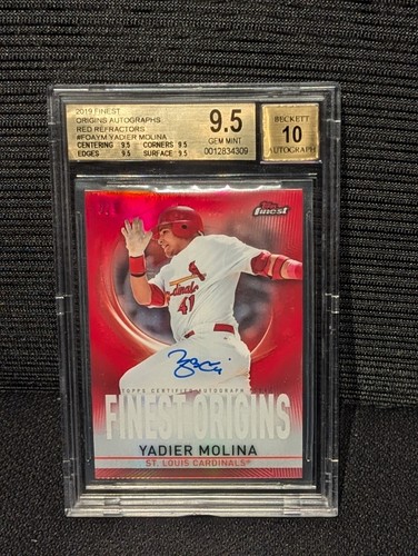 2019 Topps Finest Yadier Molina Finest Origins Auto Red Refractor /5 ...