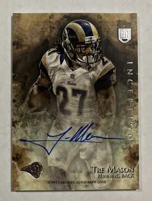 2014 Topps Inception Tre Mason On Card Autograph Rookie! Rams! Auburn ...