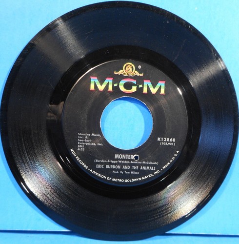 ERIC BURDON & THE ANIMALS MONTEREY ~ AIN'T THAT SO 7" 1967 PLAYS GREAT ...