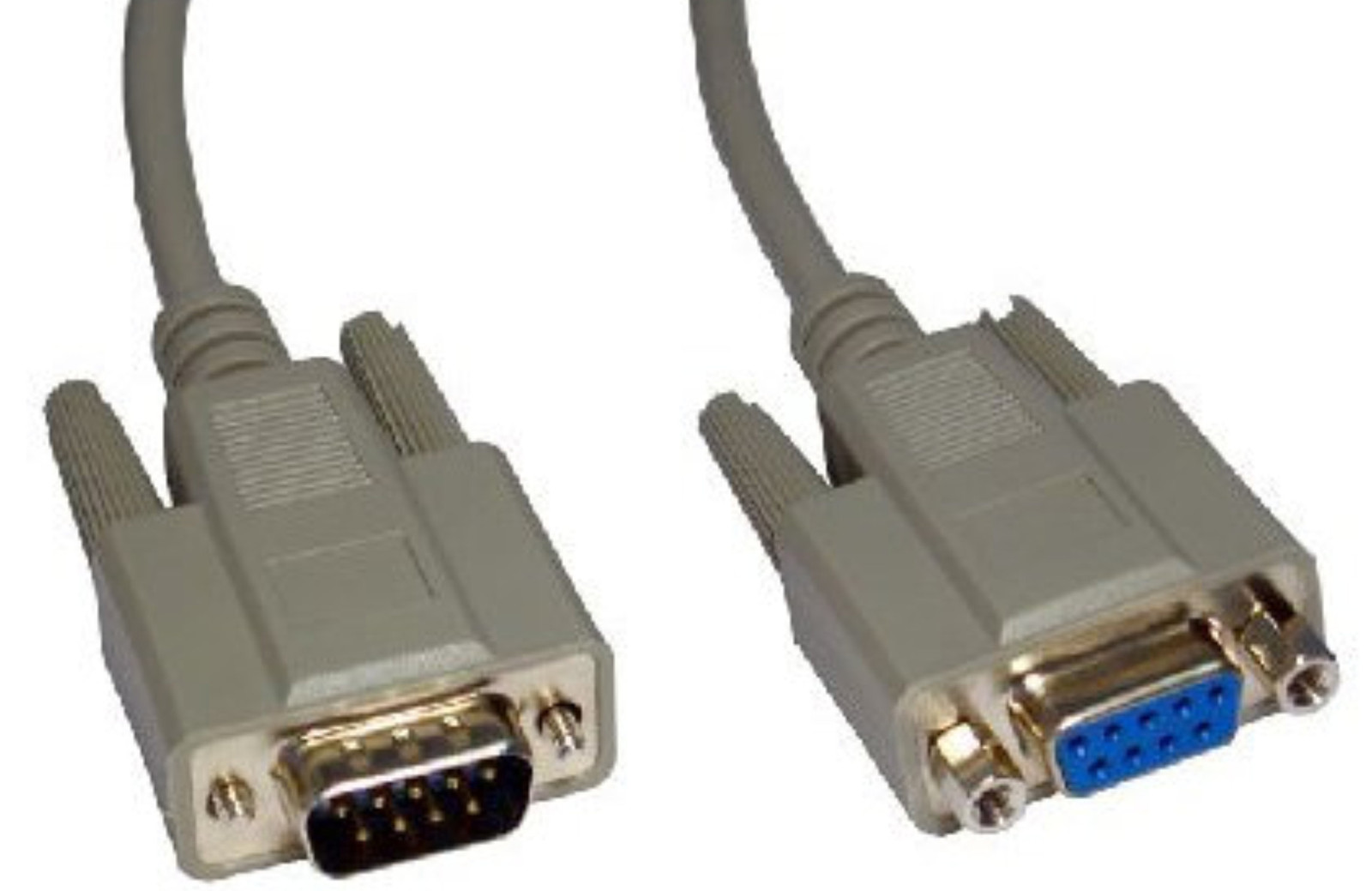 2m Serial Cable D9 Male to D9 Pin Female Null Modem Cable Lead rs232 ...