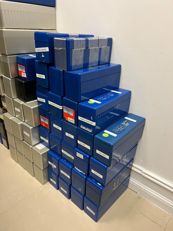 USED Black/Blue PCGS Storage Slab Holder Box Can hold up 20 PCGS Slabs ...