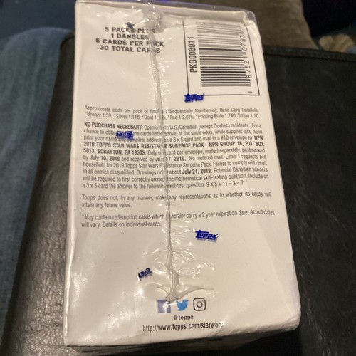 2019 TOPPS STAR WARS:RESISTANCE BLASTER BOX ANIMATED SERIES 5-PACKS ...