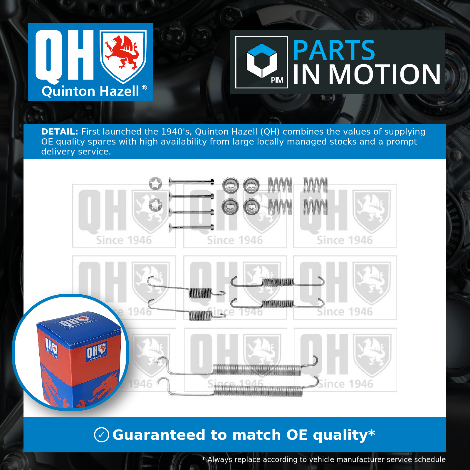 Brake Shoe Fitting Kit fits PEUGEOT PARTNER 1.8D Rear 96 to 02 A9A(XUD7 ...